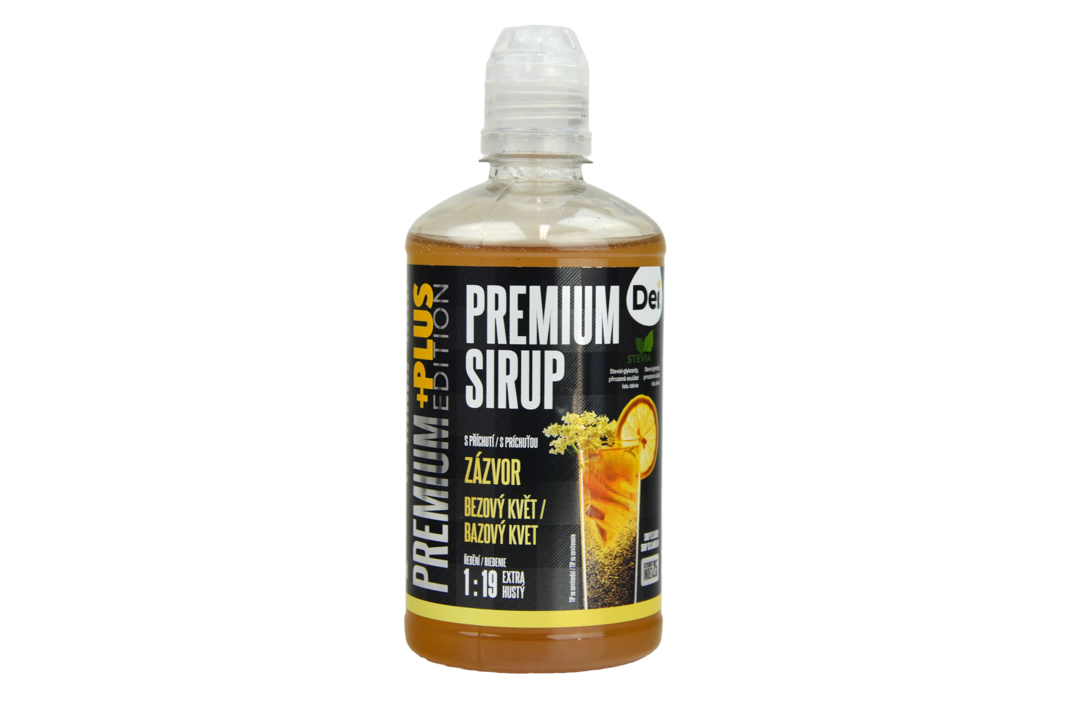 Premium sirup ZÁZVOR - BEZOVÝ KVĚT - CUKR STOP - DEI 485ml | Natural Jihlava